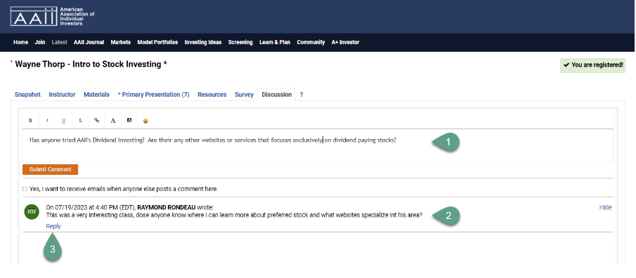 AAII: How To Navigate And Complete A VES Class
