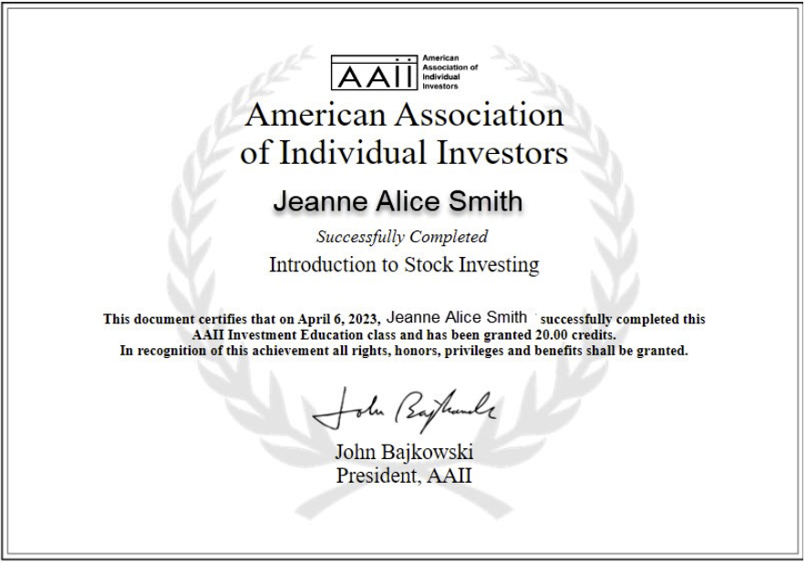 AAII: How To Navigate And Complete A VES Class